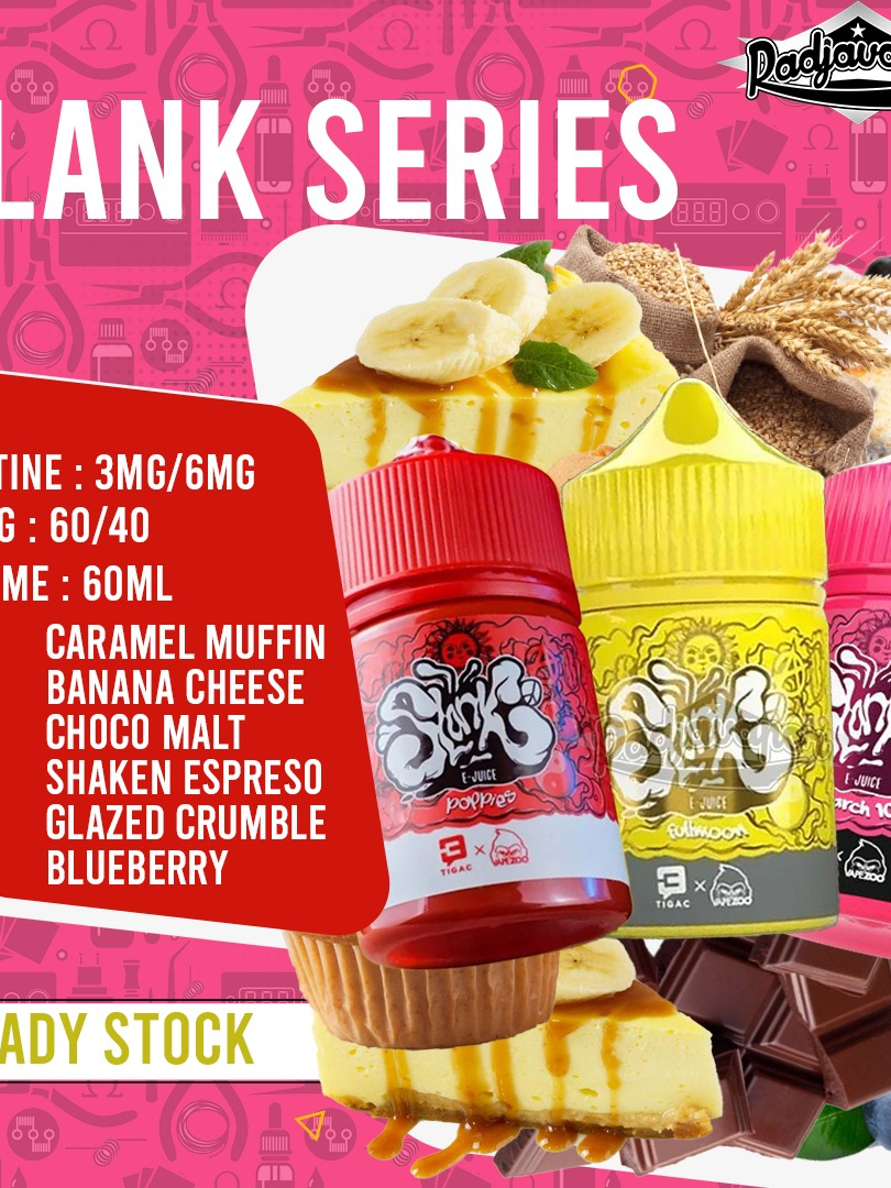 Jual LIQUID SLANK 60ML FREEBASE SERIES V1 POPPIES SWEET CARAMEL MUFFIN ...