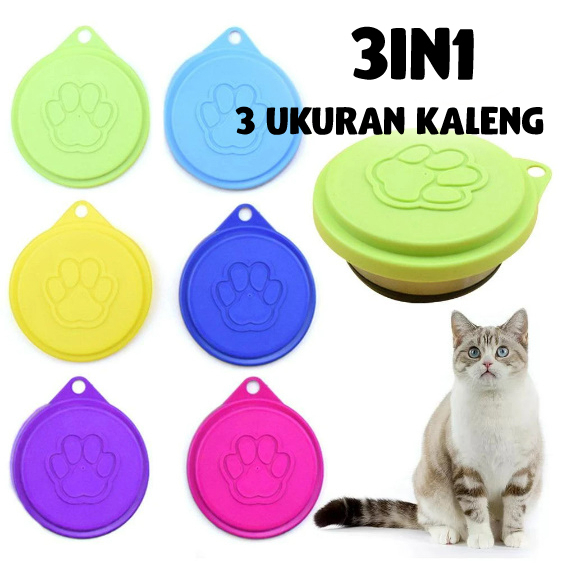 Jual Tutup Kaleng Makanan Kucing 3 Fungsi Tutup Kaleng Makanan Basah ...