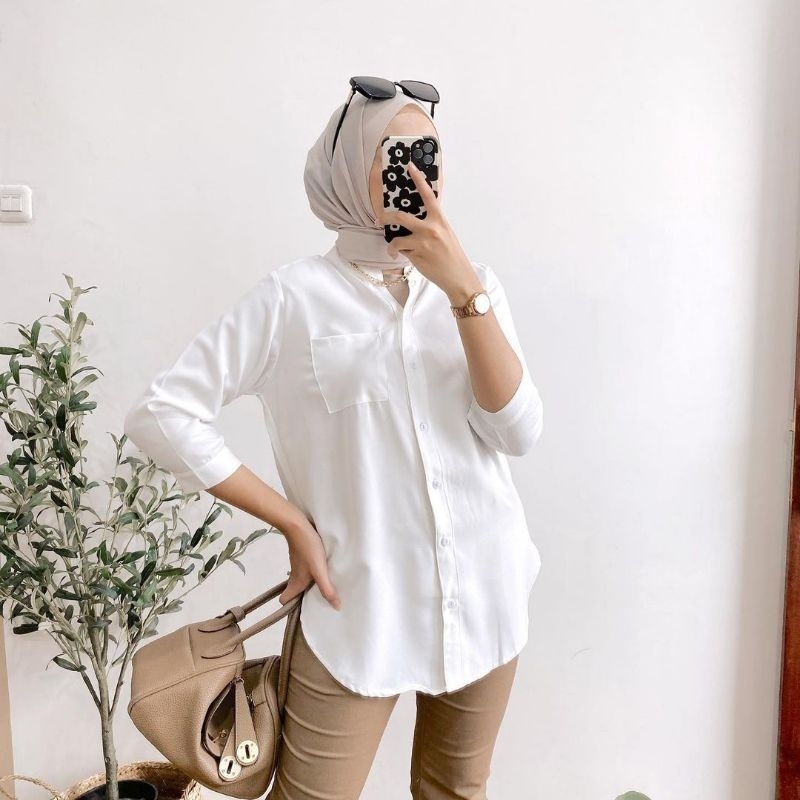 Jual Kemeja Rayon Twill / Kemeja Daily / Kemeja Kerja / Kemeja Rayon | Shopee Indonesia