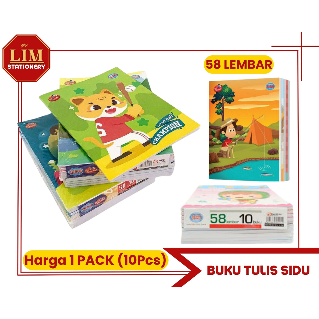 Jual READY COD!! BUKU TULIS SIDU 58/38 LEMBAR (1PACK/10PCS) SINAR DUNIA | Shopee Indonesia