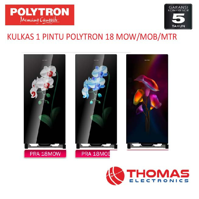 Jual KULKAS 1 PINTU POLYTRON PRA 18 MOB PRA 18 MOW PRA18 MTR GARANSI ...