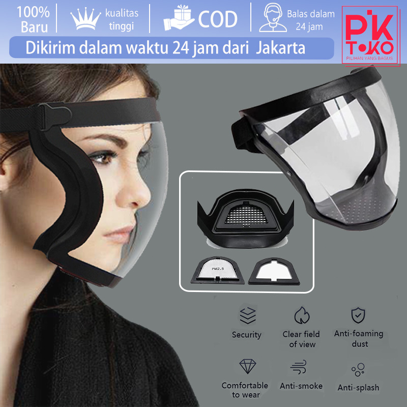 Jual Face shield Masker Full Face Anti Fog Pelindung Wajah Penuh ...
