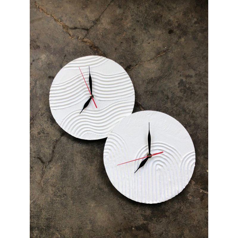 Jual TEXTURE ART BULAT //JAM DINDING TEXTURE ART/ CONCRETE /aesthetic ...