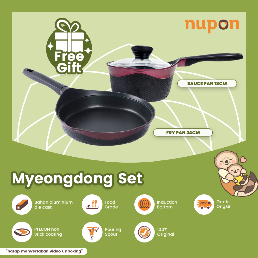 Jual PAKET SET HEMAT NUPON - Panci Set Sauce Pan 18 CM & Fry Pan 24 CM ...