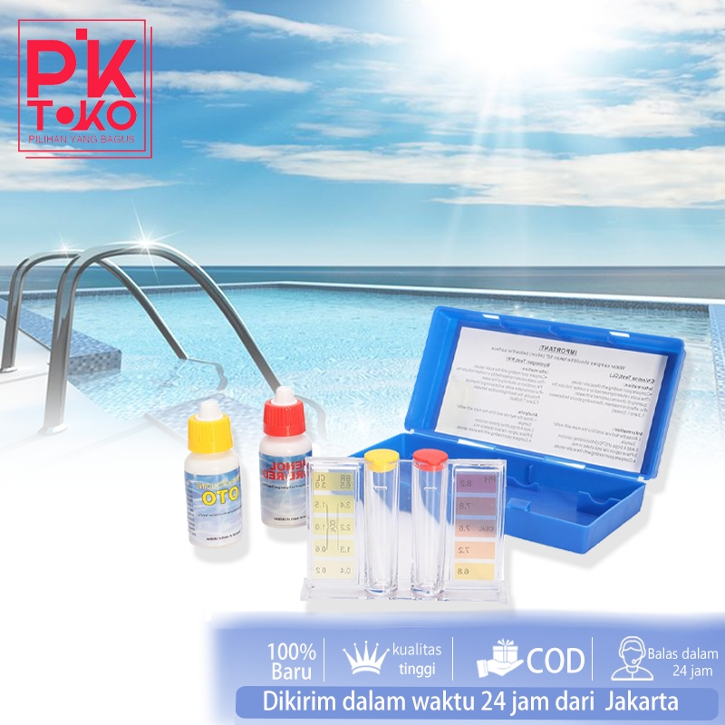 Jual 2-In-1 Kit Tes Kolam Renang, Ph & Cl Test Kit, Testkit Air Ph Dan ...