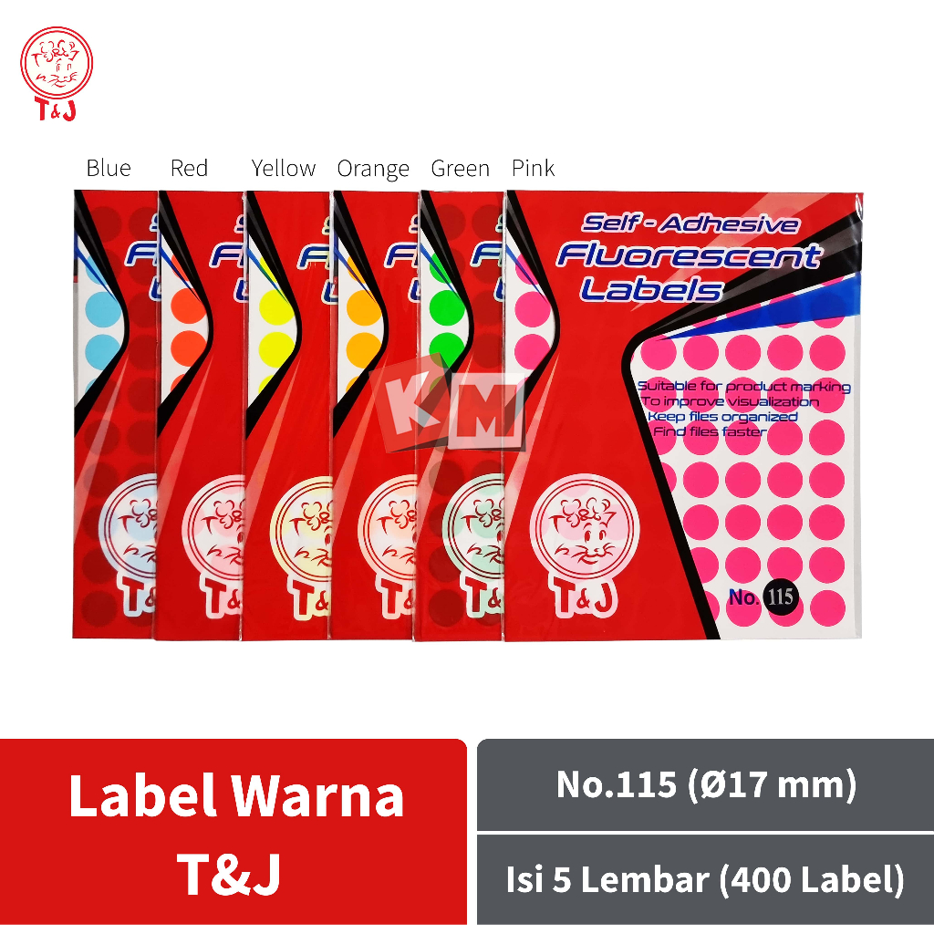 Jual Label Stiker T&J No.115 Bulat Warna Color Dot Tom And Jerry 17 mm | Shopee Indonesia