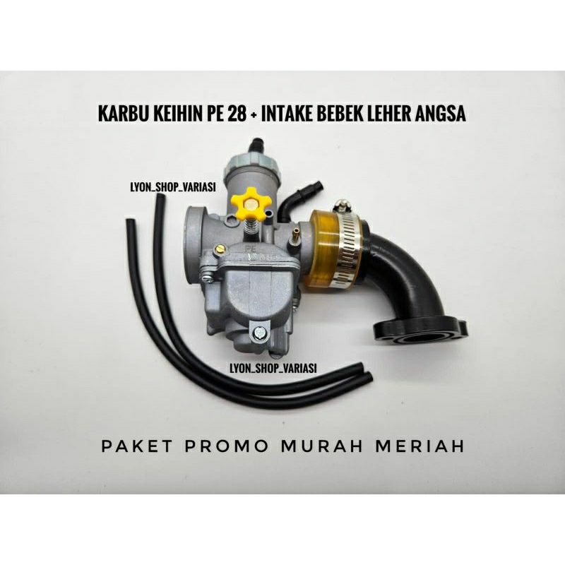 Jual Karbu PE 28 Keihin Plus Manipul Intake Bebek Matic Leher Angsa PE 28 | Shopee Indonesia