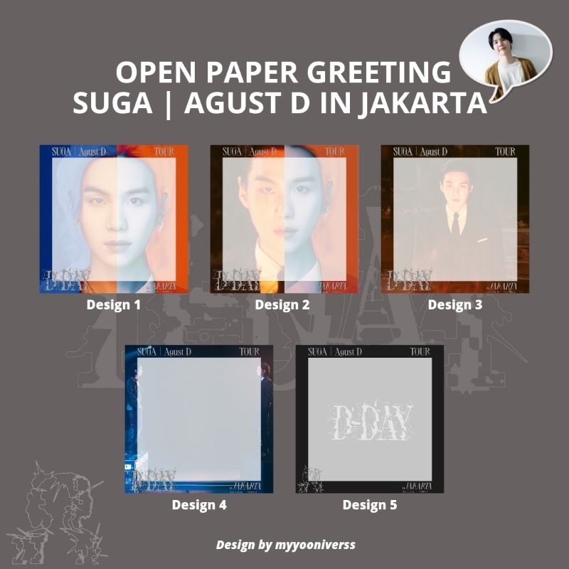 Jual [SOFT FILE] PAPER GREETINGS KONSER SUGA AGUST D IN JAKARTA ...