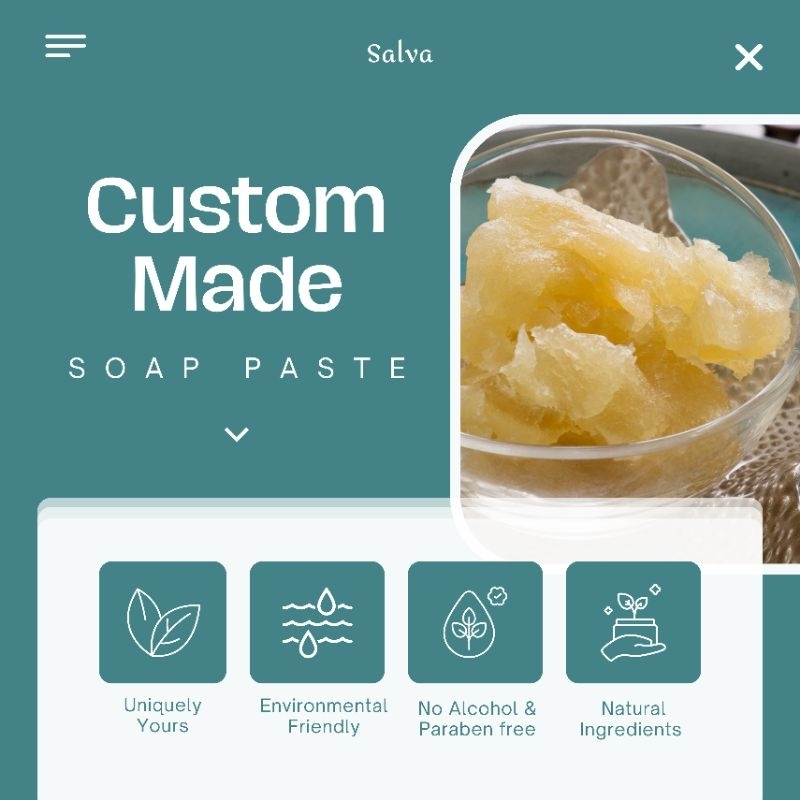 Jual SALVA CUSTOM MADE LIQUID SOAP BASE / PASTE ( PRE ORDER ) | Shopee ...