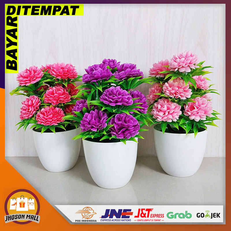 Jual JM Tanaman Bunga Hias Plastik Bunga Mawar Palsu Artificial Import ...