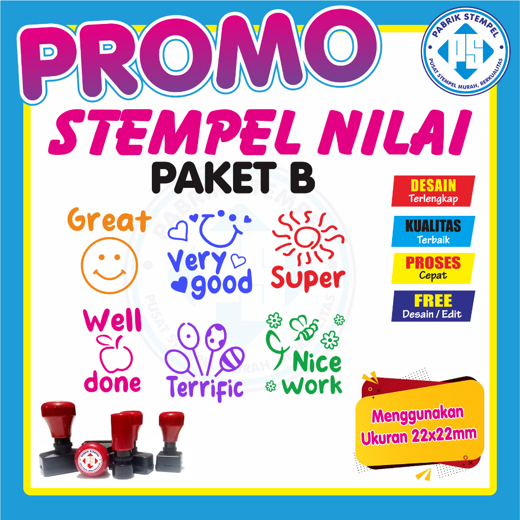 Jual Stempel Nilai Stempel Reward PAUD / TK / SD Paketan | Shopee Indonesia