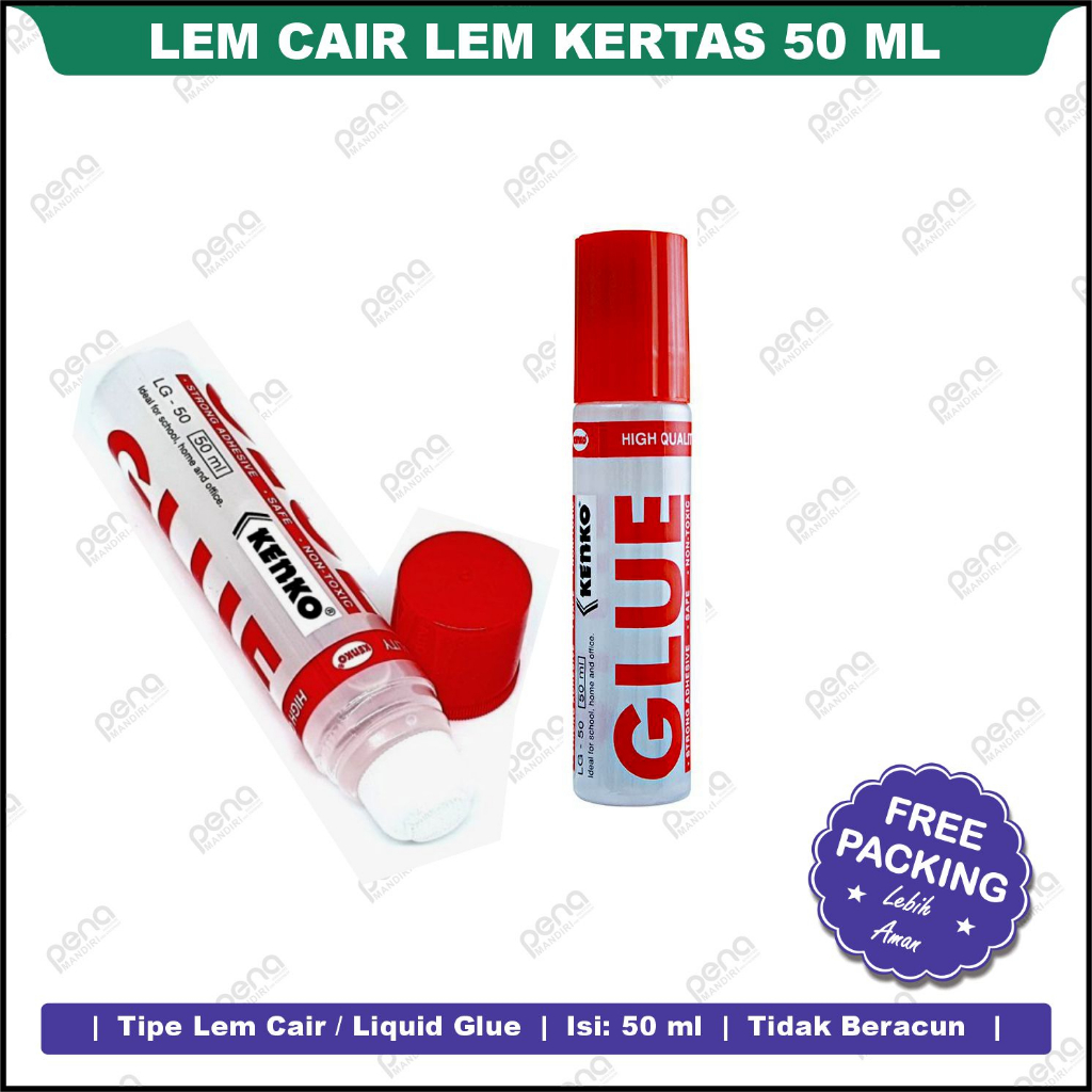 Jual KENKO GLUE LIQUID LG-50ML lem cair lem kertas | Shopee Indonesia
