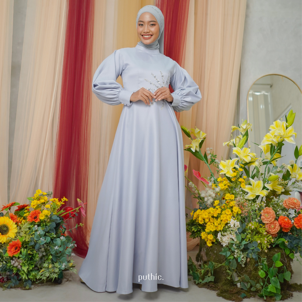 Jual PUTHIC - Kanzia Dress|READY STOCK||GAUN WISUDA AKAD RESEPSI CASUAL ...