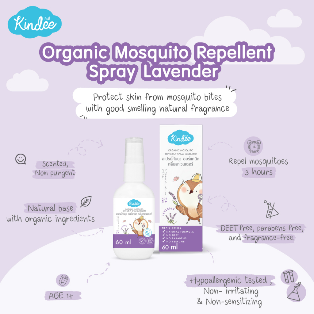 Jual Kindee 1+ Spray Anti Nyamuk Lavender | Shopee Indonesia