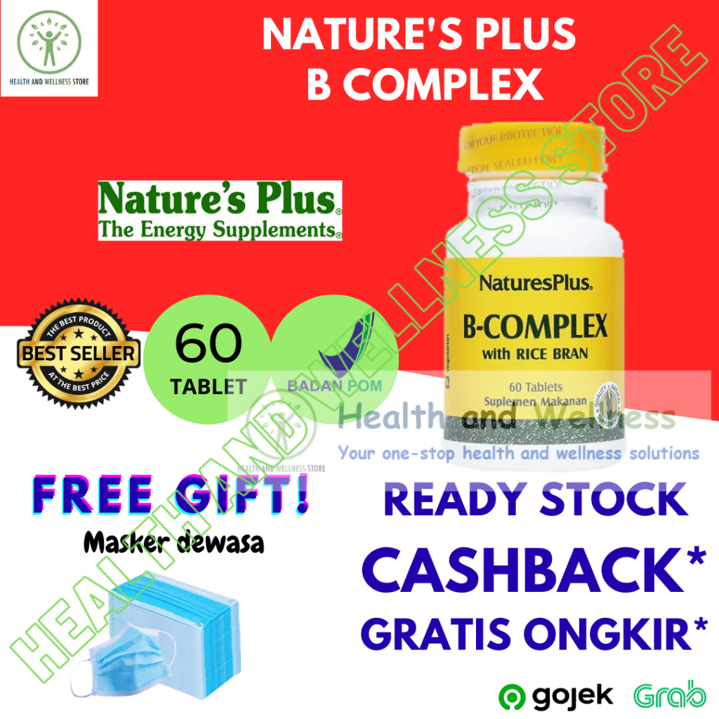 Jual NATURES PLUS B COMPLEX 60 TABLET VITAMIN B SISTEM SARAF TUBUH ...