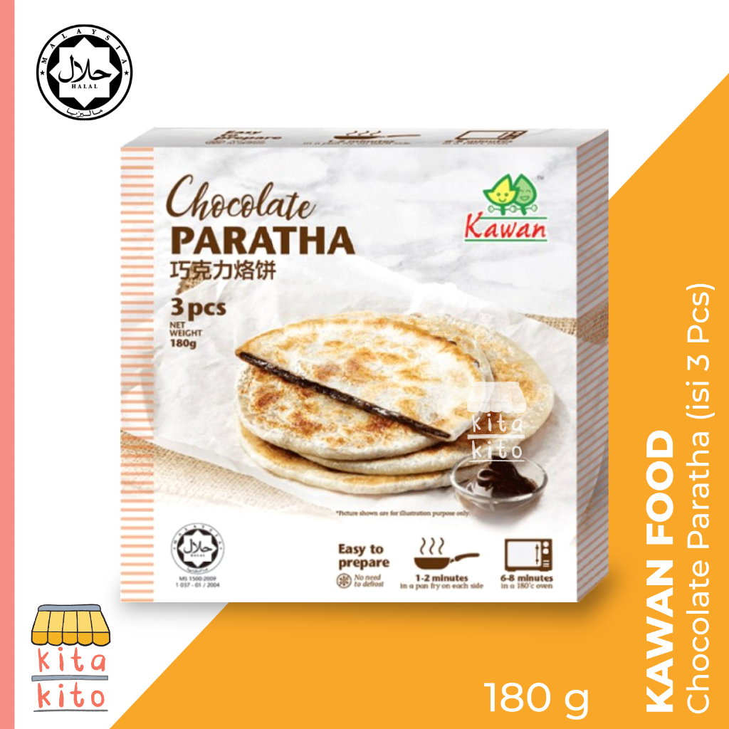 Jual Kawan Food Chocolate Paratha / Roti Prata Cokelat isi 3 Pcs ...