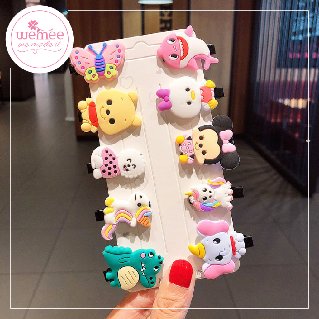 Jual Jepit Rambut Anak isi 10 Pcs - Jepitan Anak Wanita Motif Kartun ...