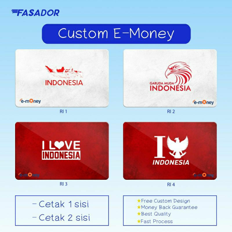 Jual GRATIS CUSTOM NAMA E Money E-Money Card Kartu e-Toll Kereta MRT ...