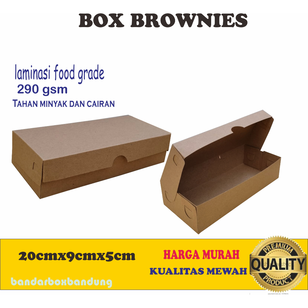 Jual DUS BROWNIES BOX BROWNIES DUS KUE DUS DONAT DUS ROTI BOX BOLEN ...