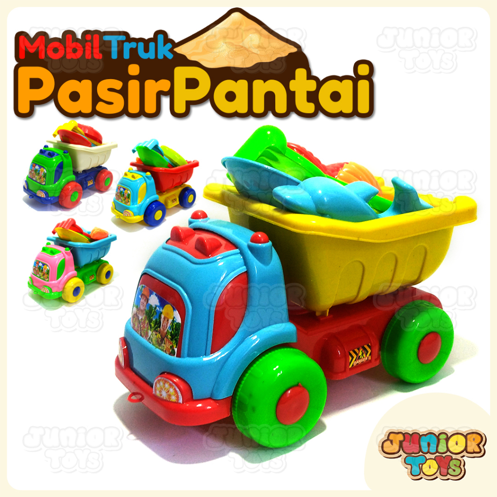 Jual Mainan Truk Pasir Anak Mobil Pantai Ukuran Besar Bonus Cetakan ...