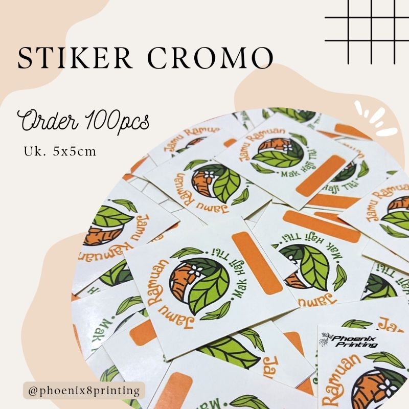 Jual Cetak Stiker Jamu Bahan Cromo Kotak Ukuran 5x5cm | Shopee Indonesia
