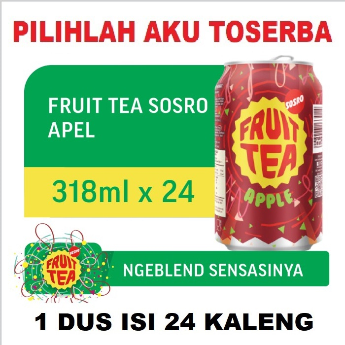 Jual Fruit Tea Sosro APEL KALENG 318 ml - ( HARGA 1 DUS ISI 24 ...