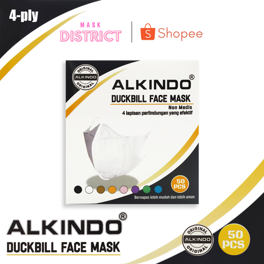 Jual Mask District - Masker Alkindo Duckbill Isi 50 Pcs Masker Premium Original | Shopee Indonesia
