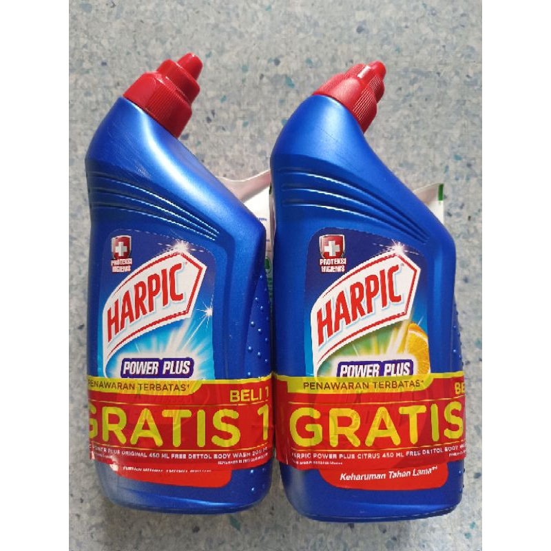 Jual HARPIC POWER PLUS ORIGINAL/ CITRUS 450ML FREE DETTOL 250ML | Shopee Indonesia
