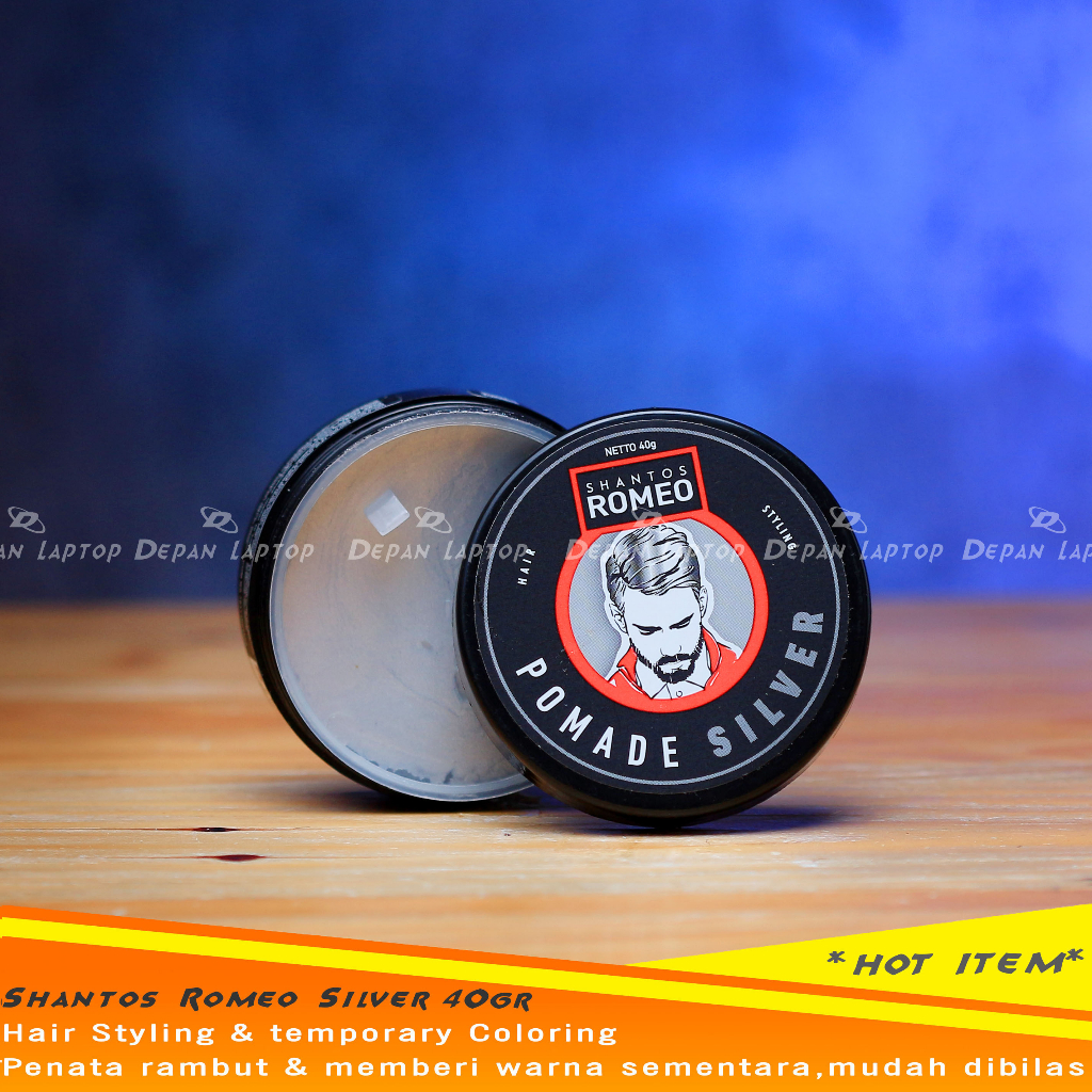 Jual Shantos Romeo Hair Coloring Gold Pomade warna temporary hitam ...