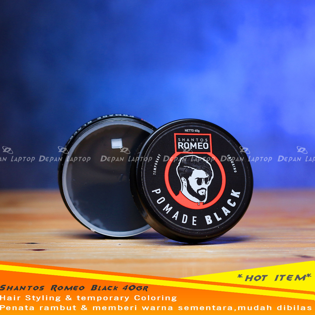 Jual Shantos Romeo Hair Coloring Gold Pomade warna temporary hitam ...