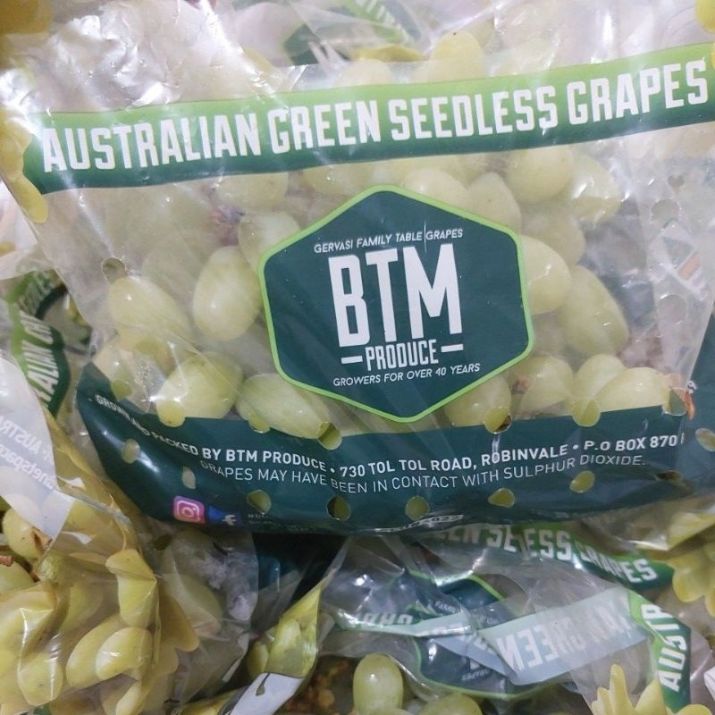 Jual Anggur Manis Hijau Tomson Australian 1kg/1 pack | Shopee Indonesia