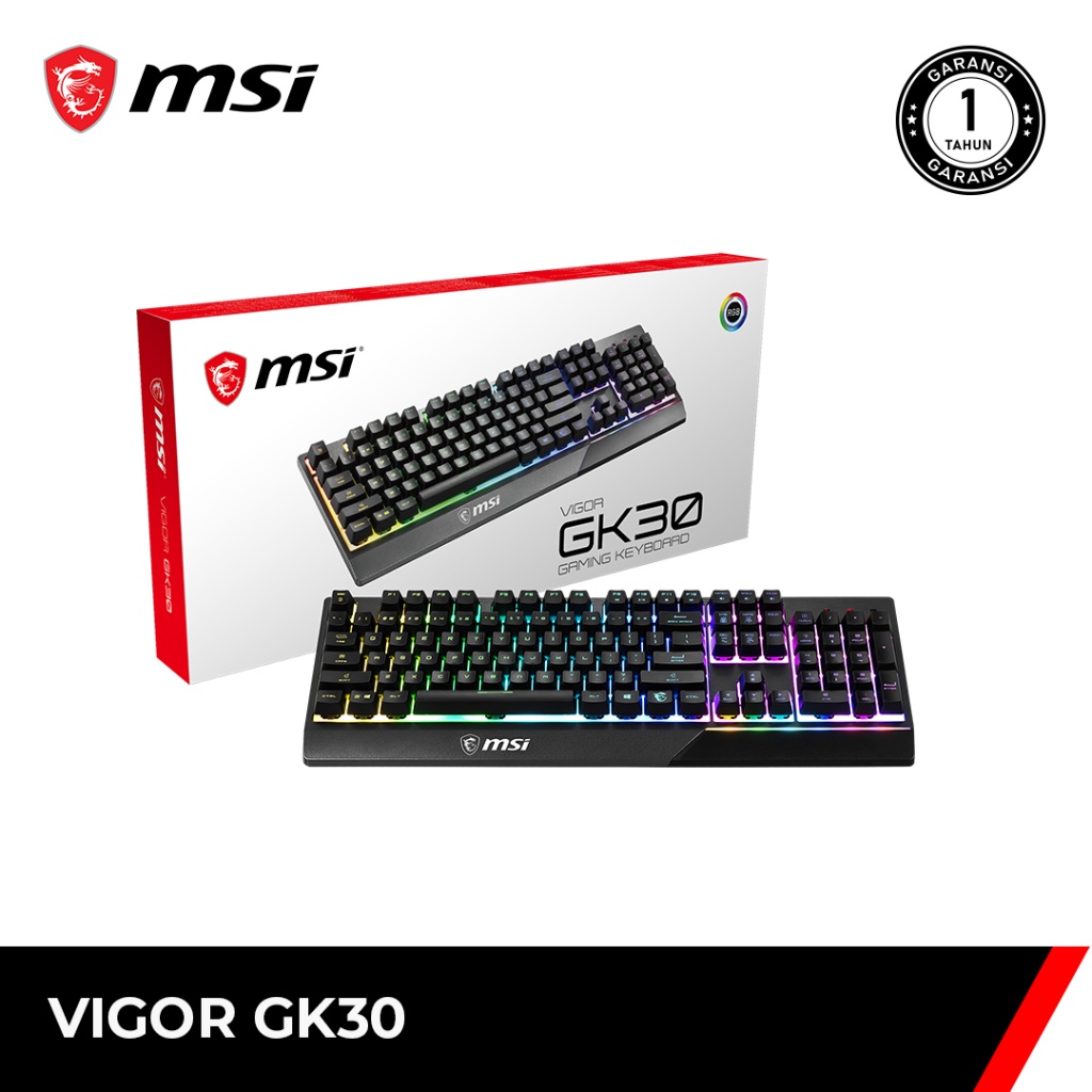 Jual MSI Vigor GK30 Keyboard Gaming Mechanical RGB | Shopee Indonesia
