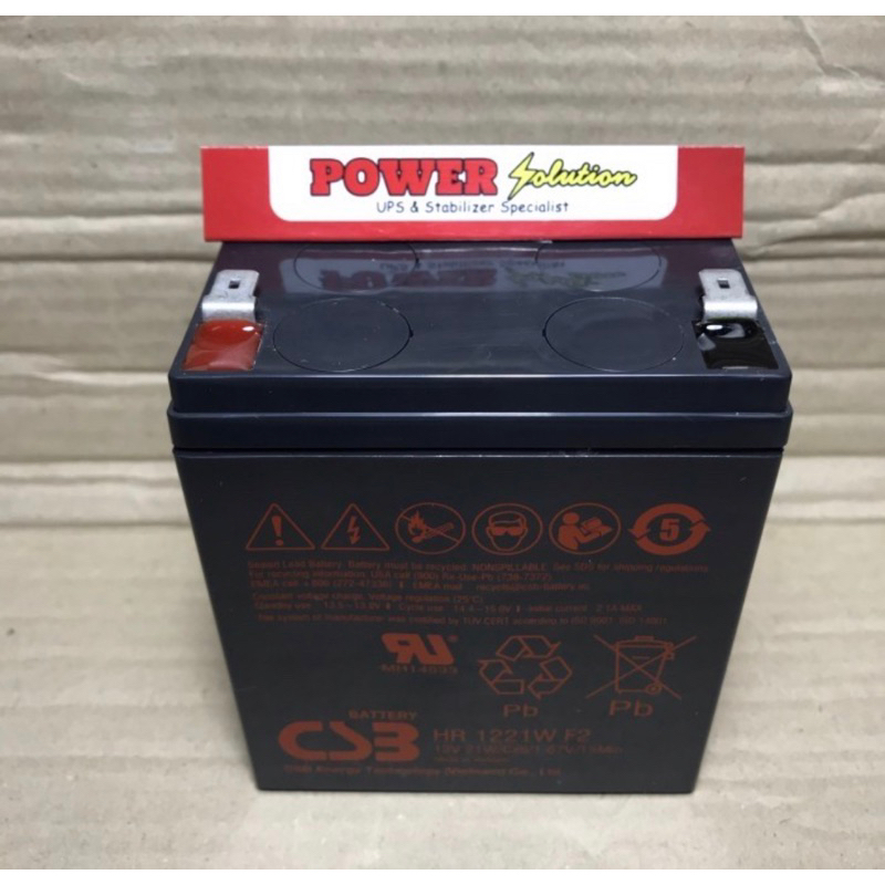 Jual Baterai Ups Battery CSB HR 1221W F2 12V 21W/Cell/1.67v/15Min ...