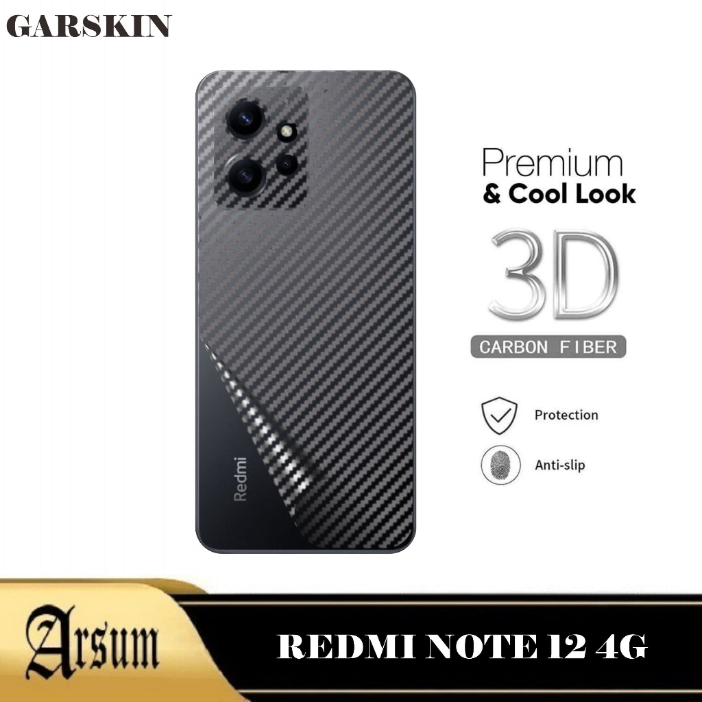Jual Promo Garskin Skin Carbon Xiaomi Redmi Note 12 4G 2023 Pelindung ...