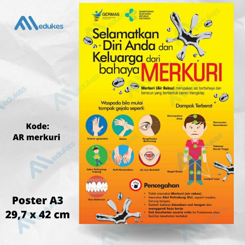 Jual Poster Kesehatan - Bahaya Merkuri / Selamatkan Diri dan Keluarga ... Jual Poster Kesehatan - Bahaya Merkuri / Selamatkan Diri dan Keluarga ...