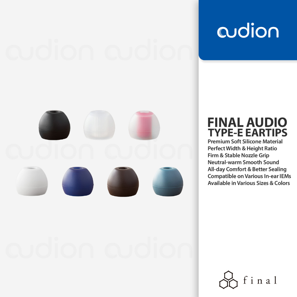 Jual FINAL AUDIO TYPE-E Soft & Comfortable Eartips Earpiece for In-ear ...
