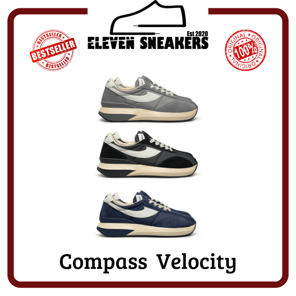 Jual [ 100% Original ] Compass Velocity Black grey navy | Shopee Indonesia