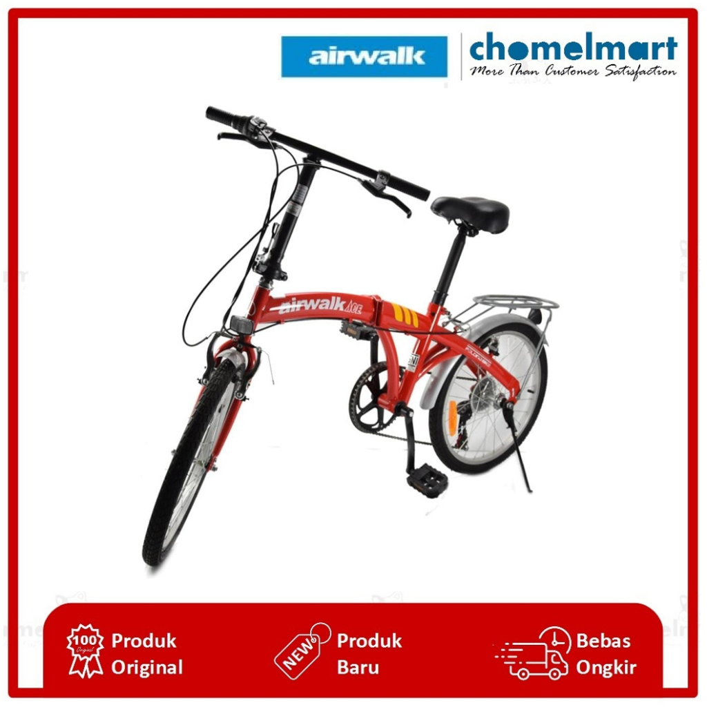 Jual Airwalk Expresso Sepeda Lipat 20 Inci 6-speed – Merah | Shopee ...