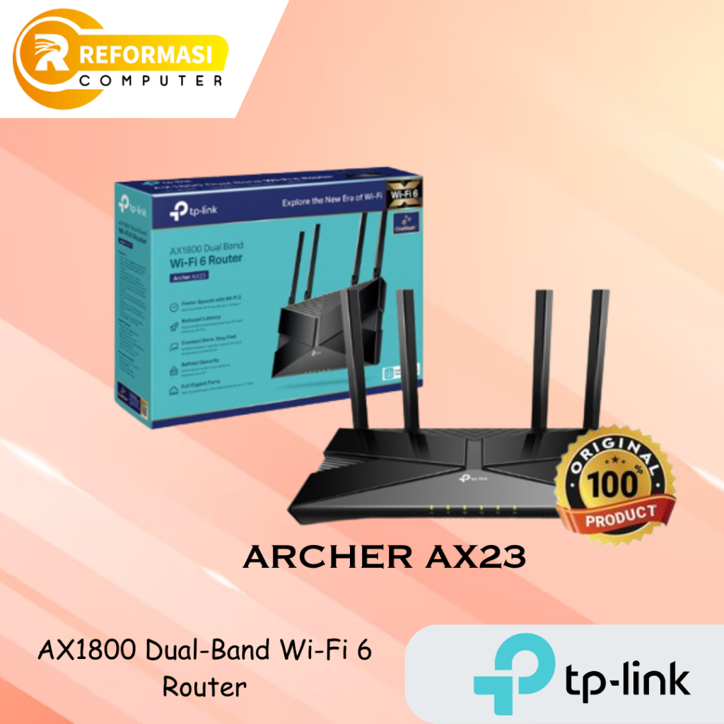 Jual TP-LINK Archer AX23 AX1800 Router WiFi Dual-Band Wi-Fi 6 | Shopee ...