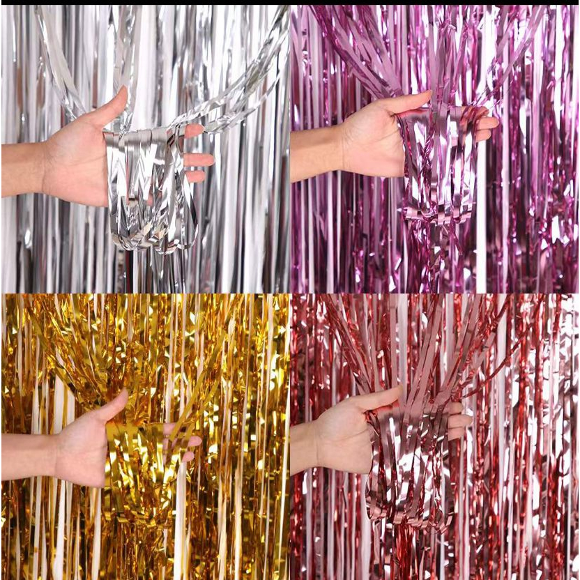 Jual HLS - Tirai Dekorasi Ulang Tahun / Tirai Foil Ultah / Tirai Pesta ...