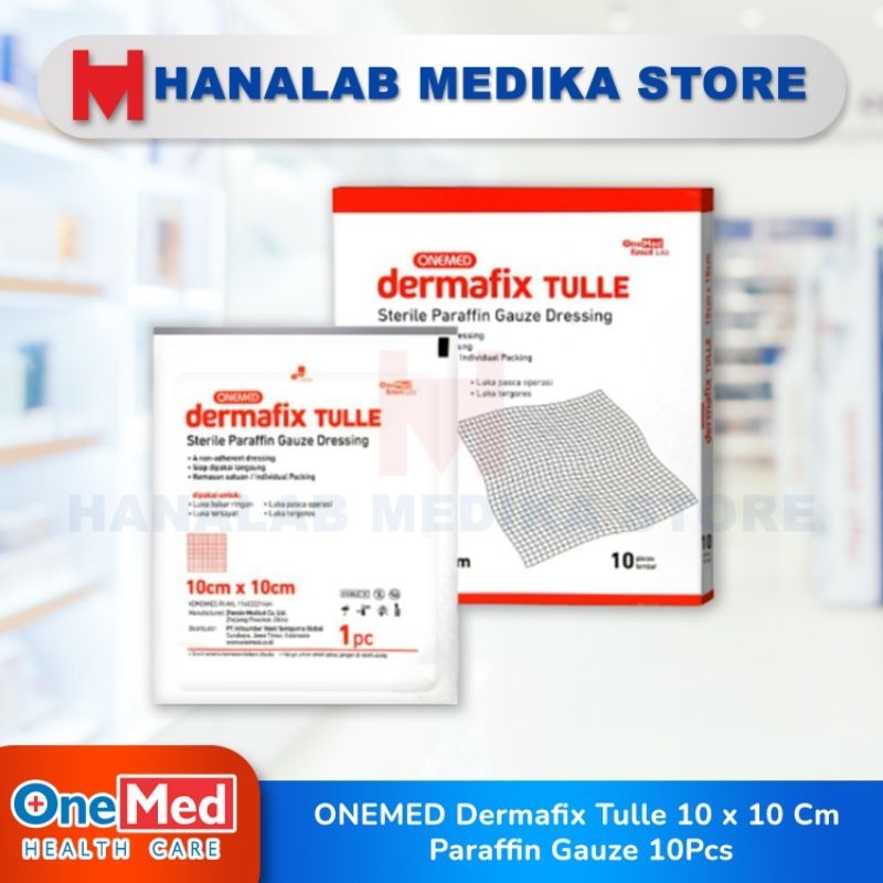 Jual ONEMED Dermafix Tulle 10 x 10 Cm Paraffin Gauze 10Pcs EXP 2027 ...