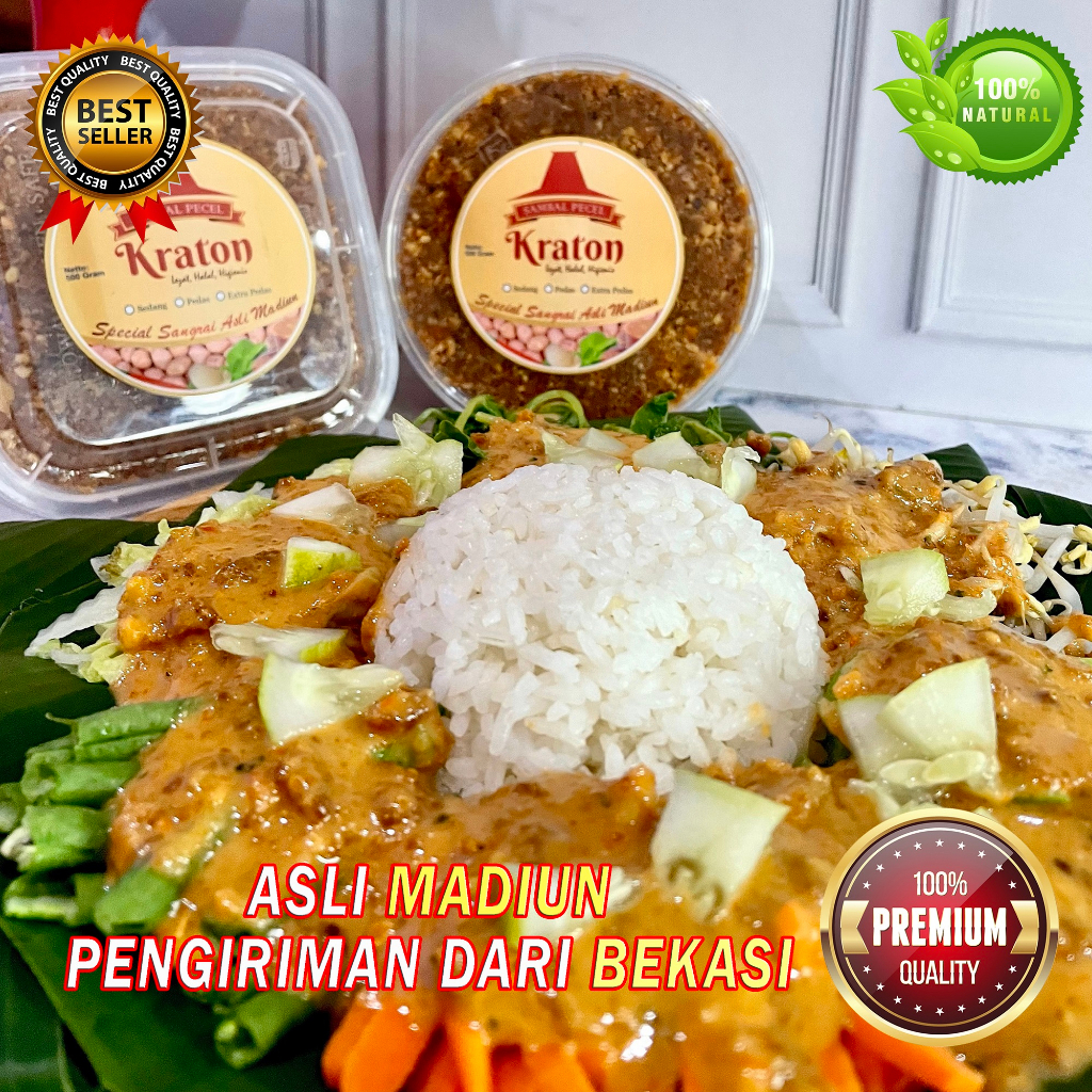 Jual Bumbu Pecel Pedas Asli Madiun 500gr Sambel Kacang Sambal Pecel Cap ...