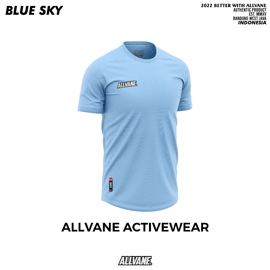 Jual ALLVANE ACTIVEWEAR BLUE SKY / JERSEY GYM/JERSEY RUNNING/JERSEY ...