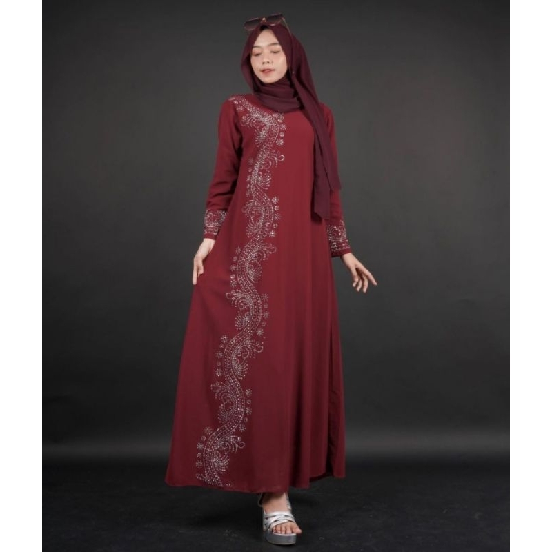 Jual Bazargamis77 Karine Payet Dress Ceruty Babydoll Mix Mute Kristal ...