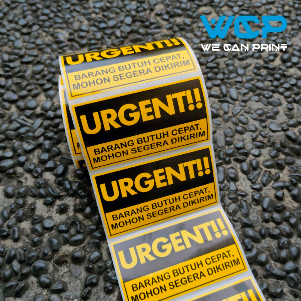 Jual Sticker Label URGENT / Stiker Barang Butuh Cepat isi 500 PCS ...