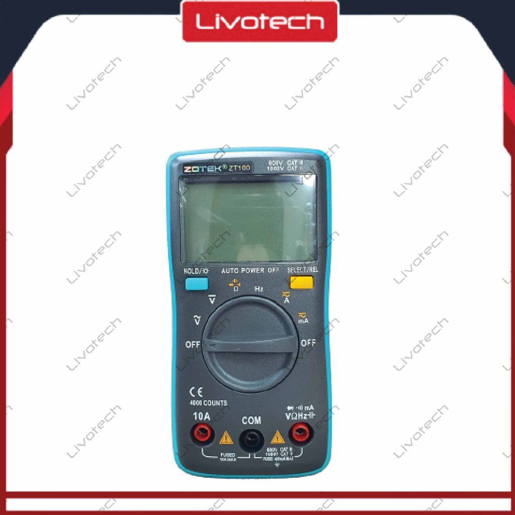 Jual Zotek ZT100 Multimeter Digital Avometer Multi Tester AC DC ZT-100 ...