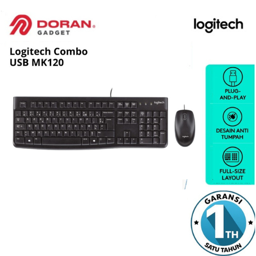 Jual Logitech Paket Keyboard dan Mouse USB MK120 (L072) Garansi Resmi 3 Th | Shopee Indonesia