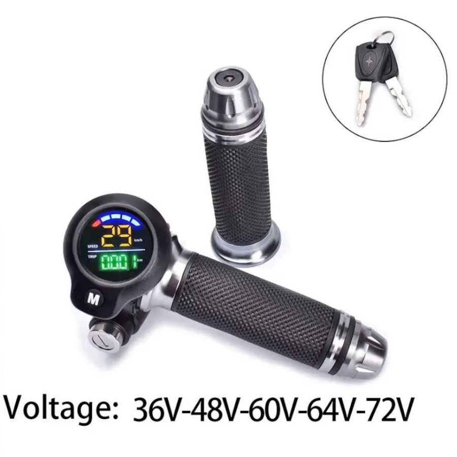 Jual Throttle Handle Gas Round Screen Universal Ebike Motor Listrik ...