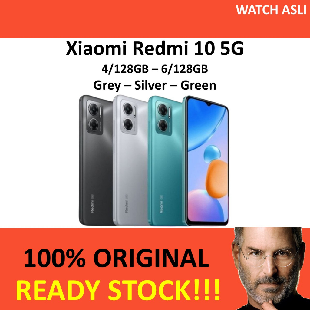 Jual Xiaomi Redmi 10 5G 4/128 6/128 GB 4GB 6GB 128GB Garansi Resmi Official | Shopee Indonesia