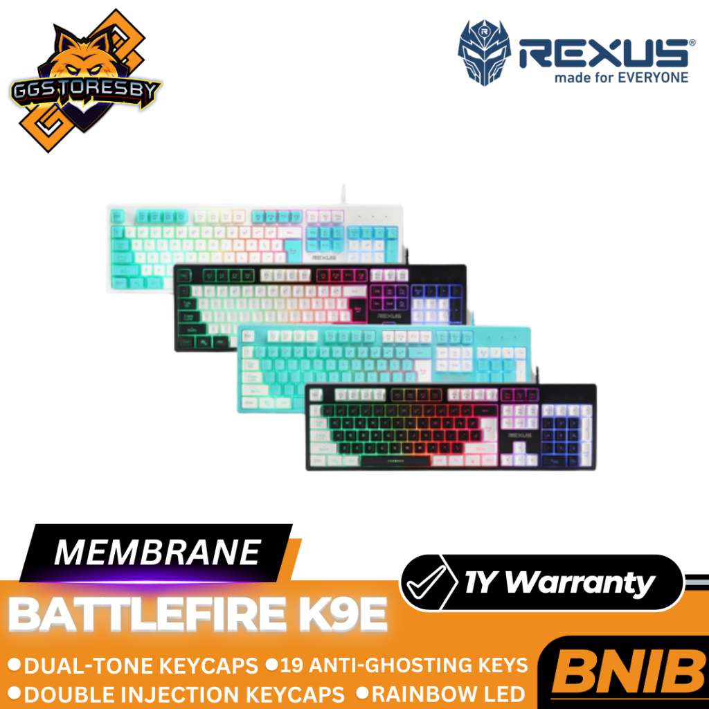 Jual Rexus K9E Battlefire Rgb Gaming Keyboard | Shopee Indonesia